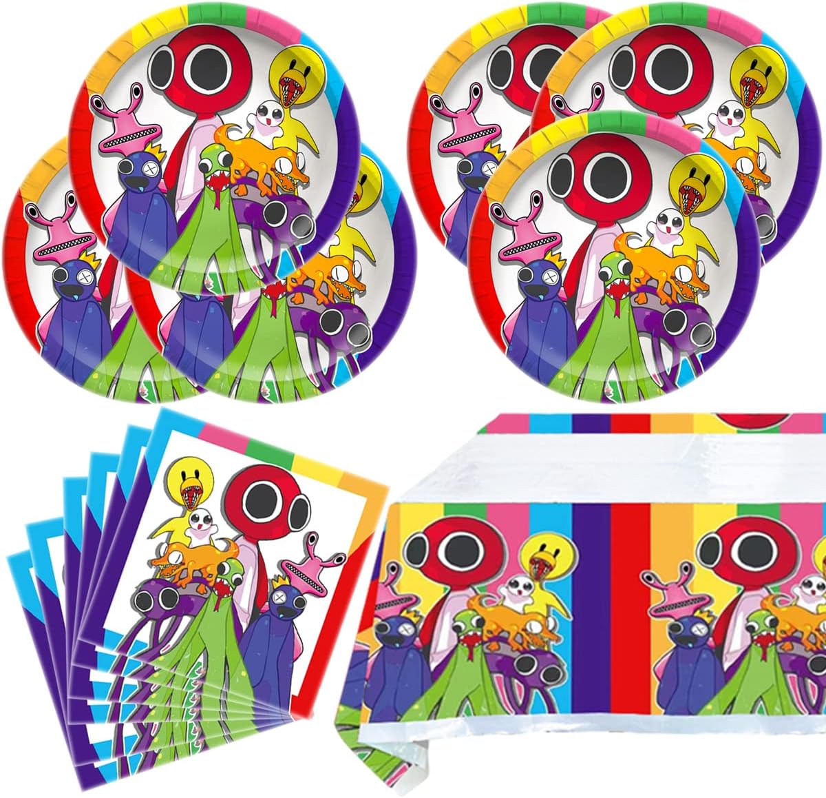 Amazon.com: Rainbow Friends Birthday Party Supplies Includes 1 ...