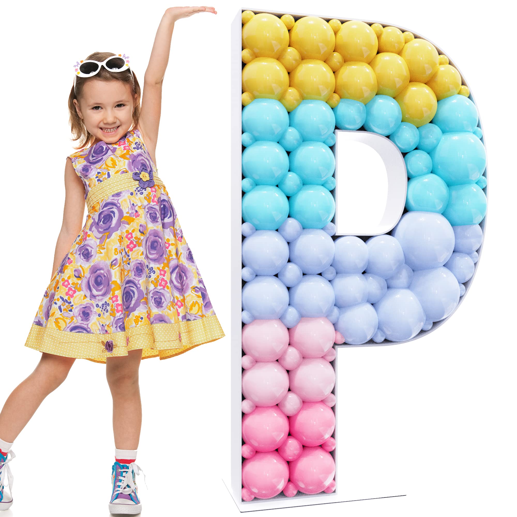 4FT Marquee Letters Mosaic Large Letters P Balloon Frame for sale ...