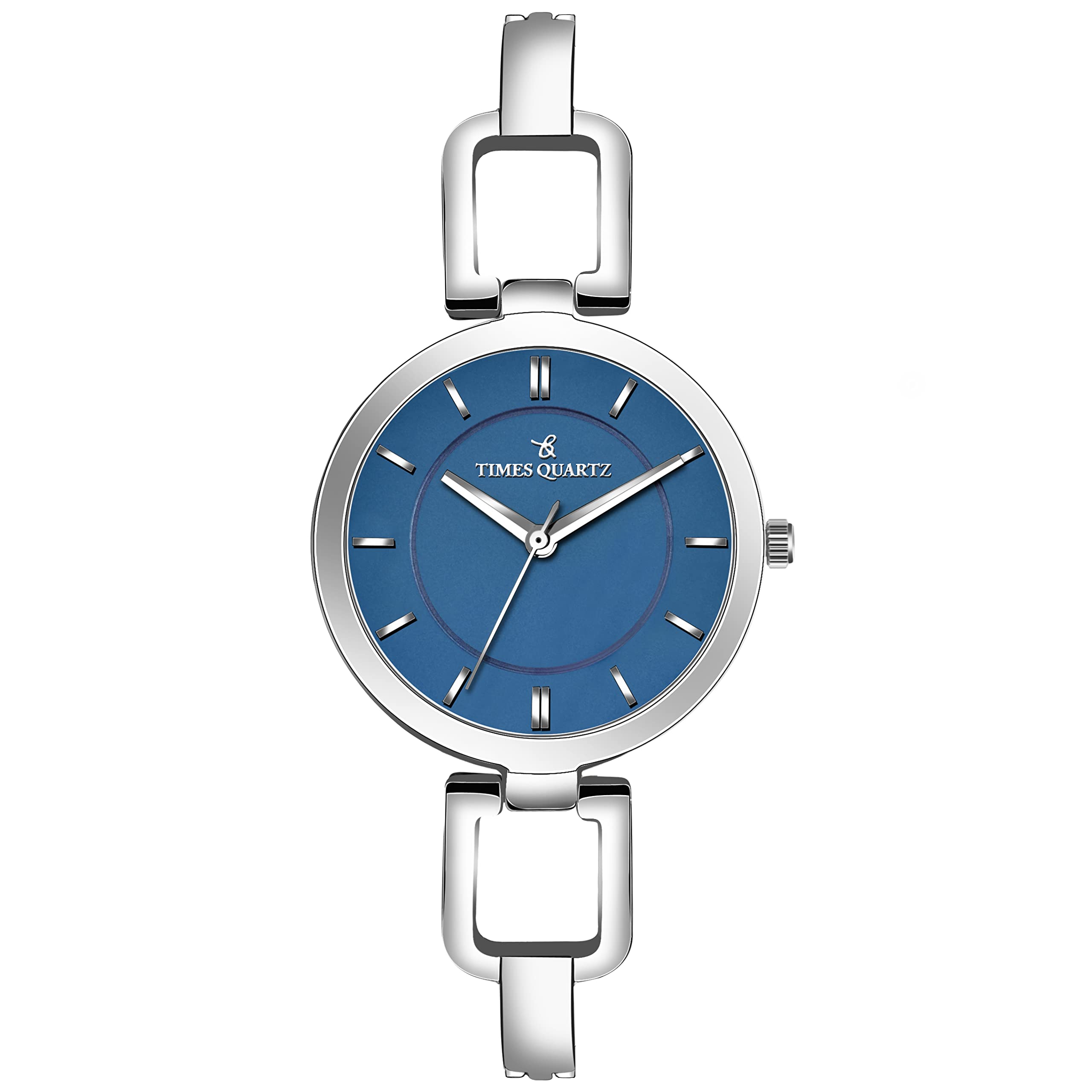 Buy TIMESQUARTZ Stainless Steel Analog Watch A-102 Silver Case Blue ...