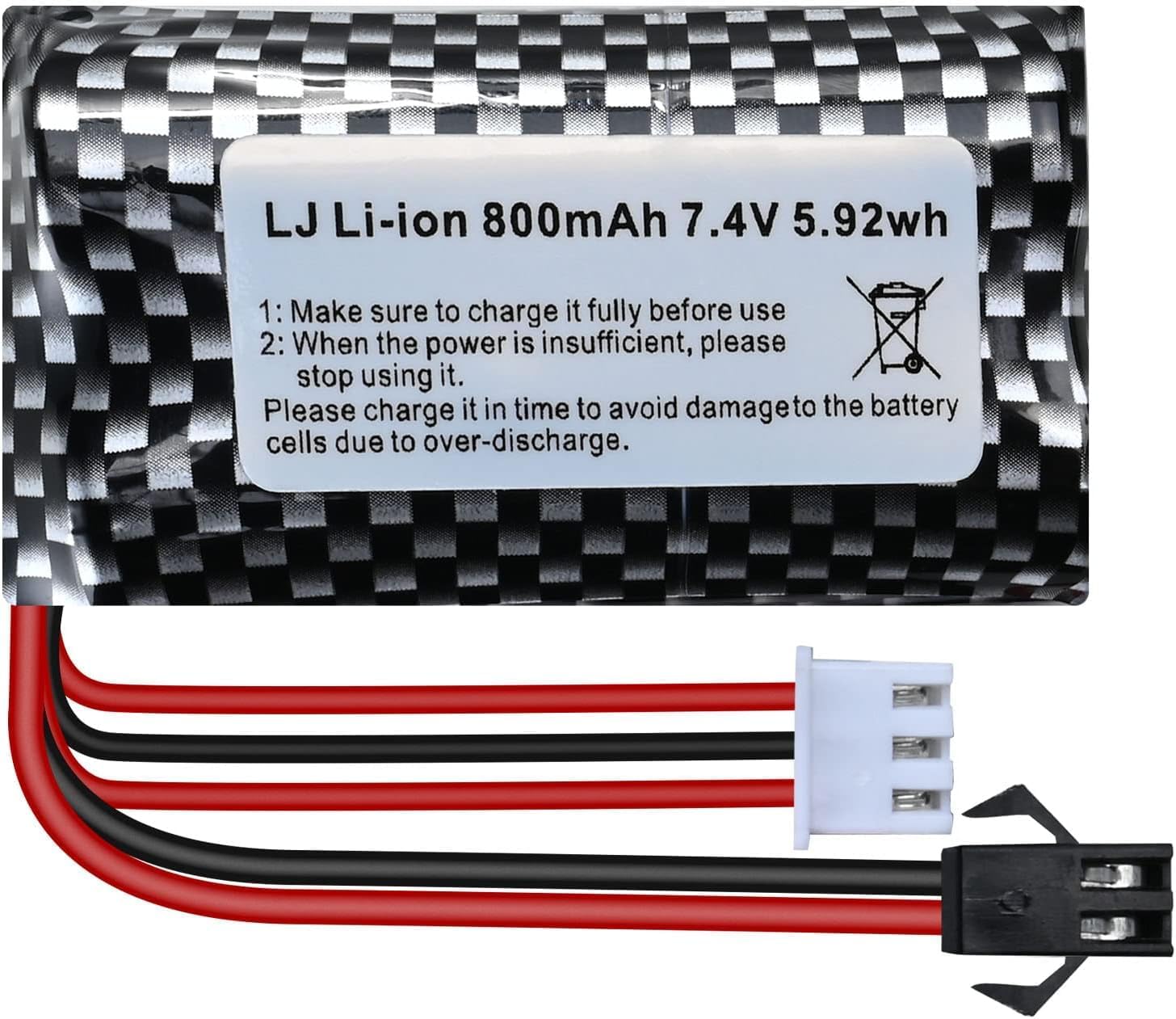 Amazon.com: DOUBLE E 6v Battery for 1:12 Monster Truck RC Remote ...