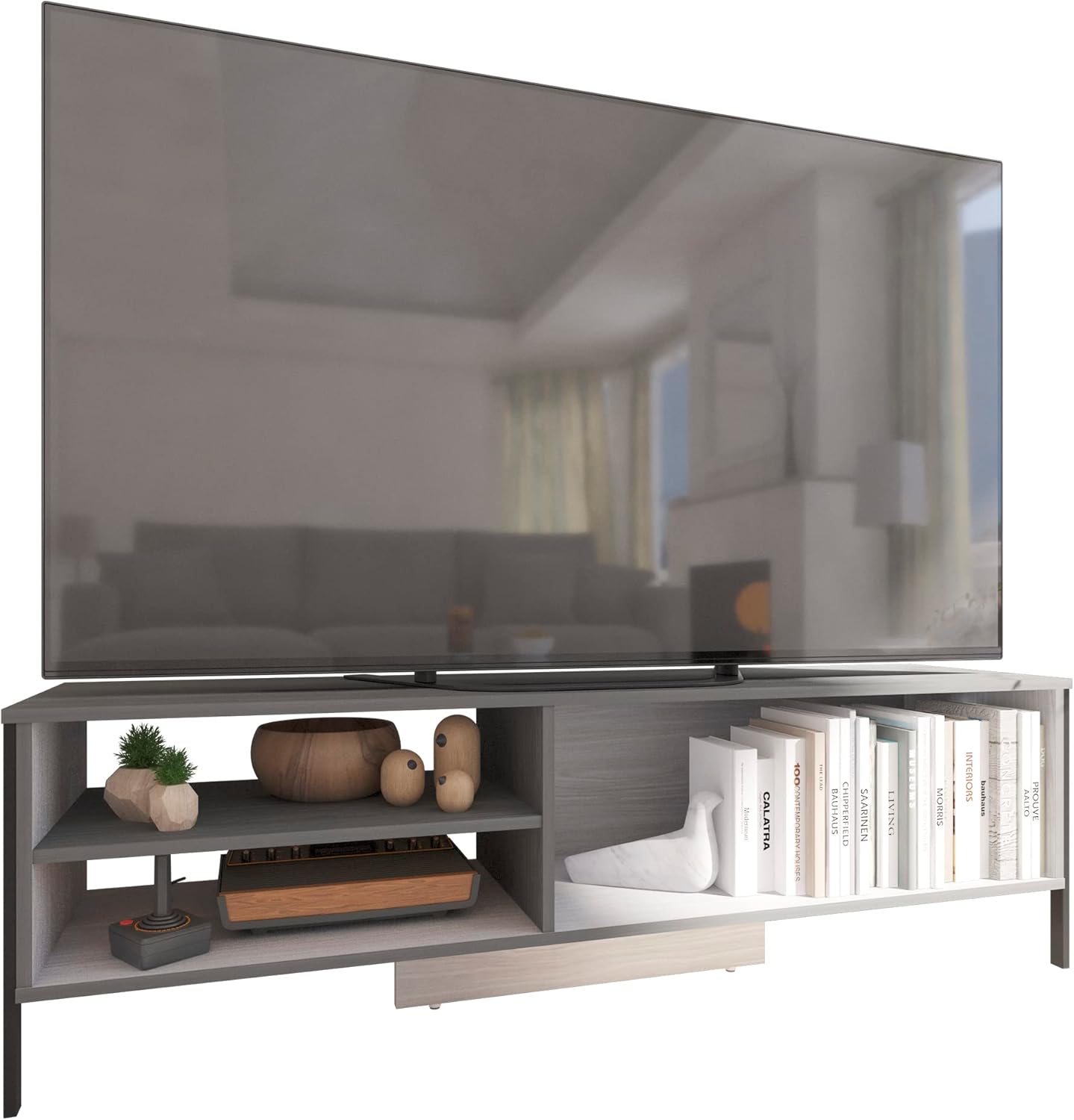 PLAYCON Mueble para TV 65 Pulgadas, Organizador Multiusos, Credenza ...