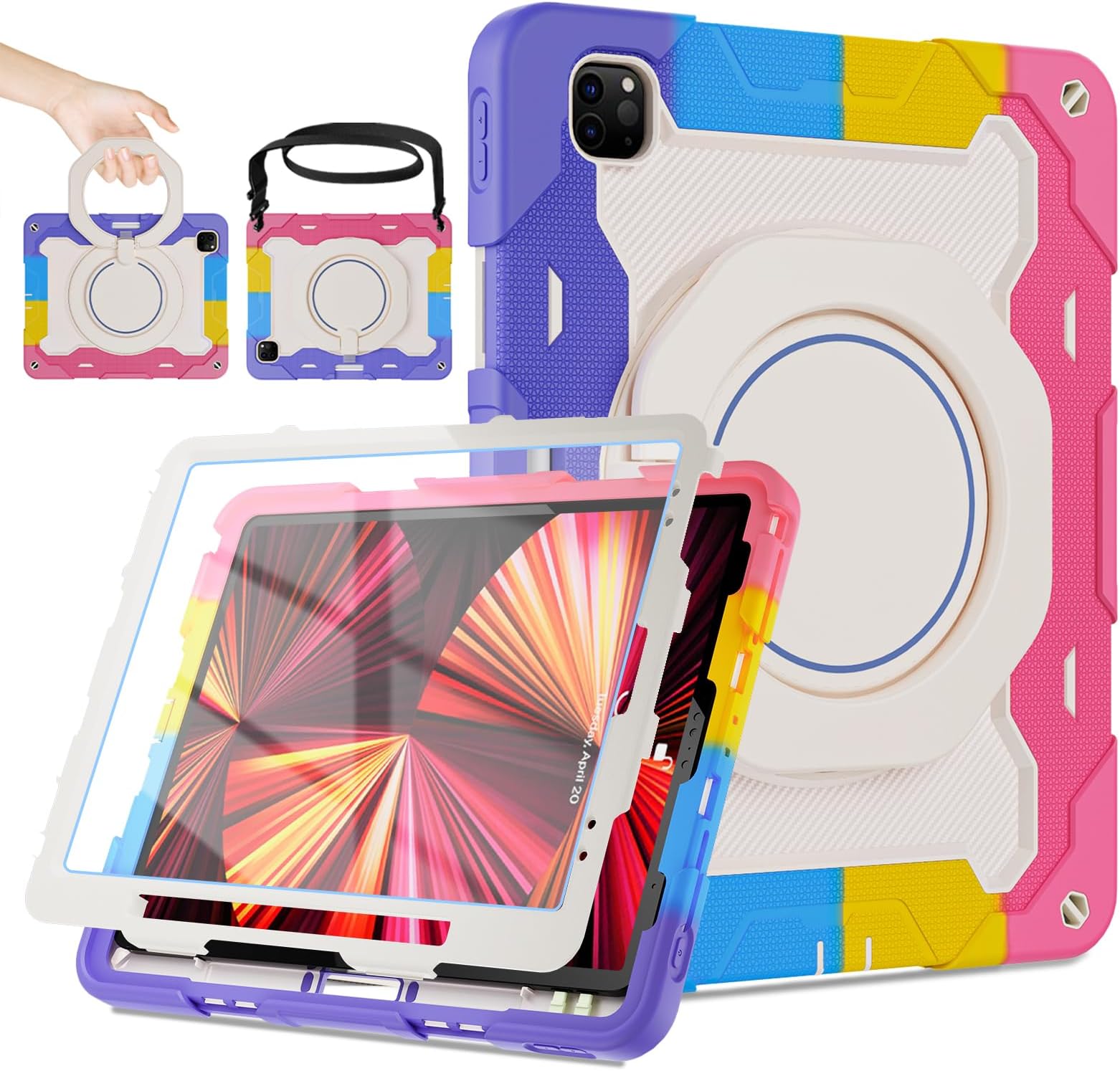 Amazon.com: ROISKIN for iPad Pro 12.9 -Inch Case (6th, 5th, 4th & 3rd ...