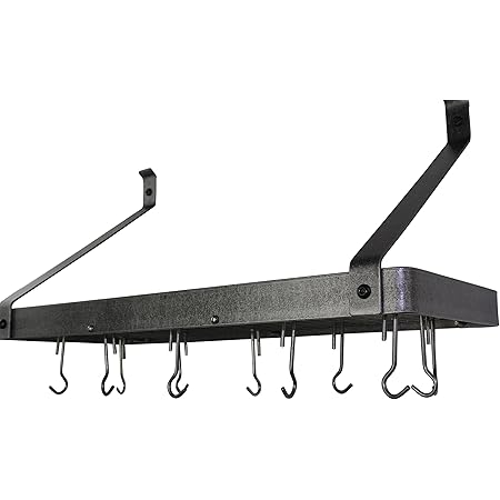 Amazon.com: Enclume Premier Deep Bookshelf Wall Pot Rack, Hammered ...