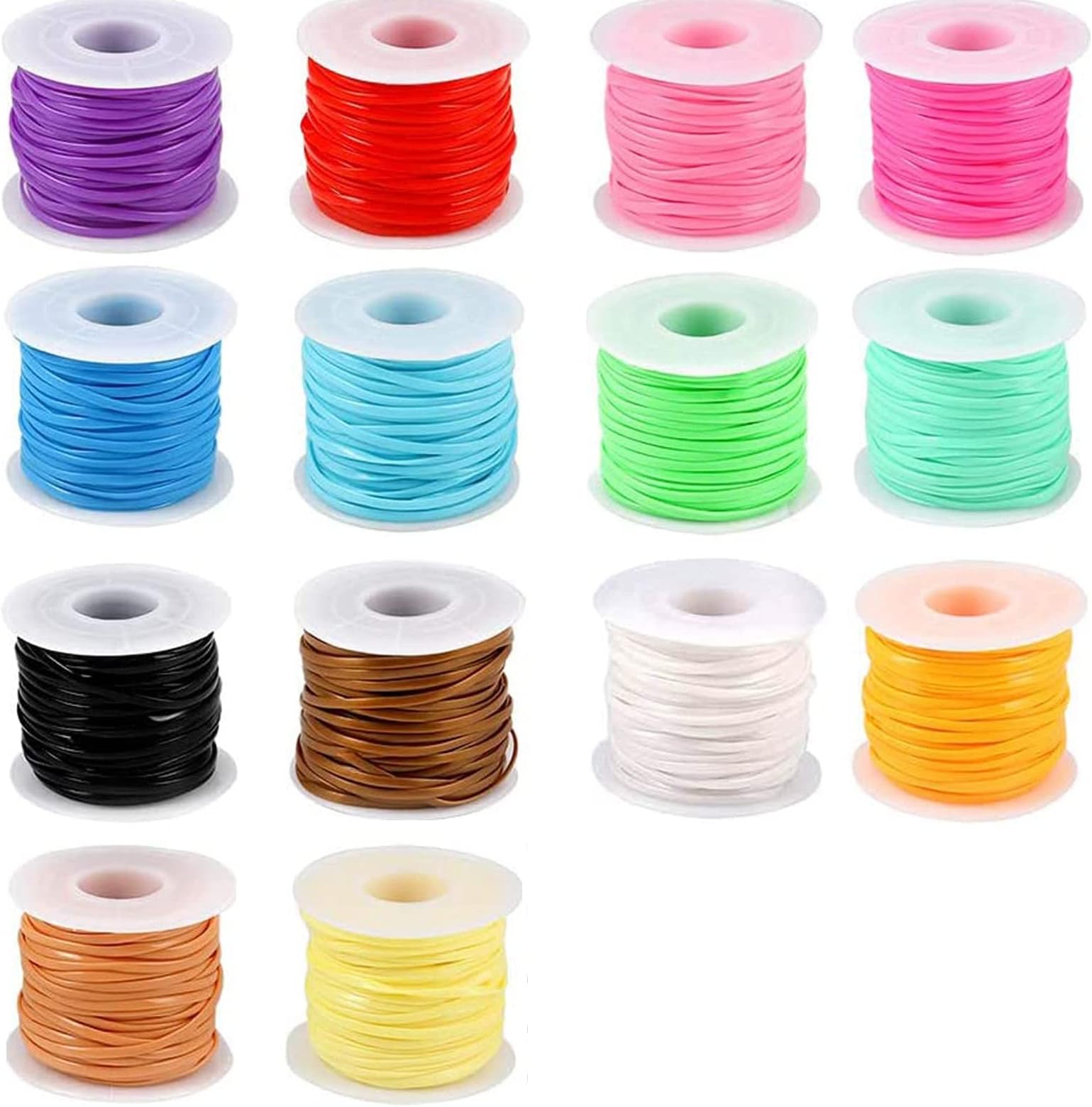 Amazon.com: PP OPOUNT 14 Rolls Plastic Lacing Cord, Lanyard String Kit ...