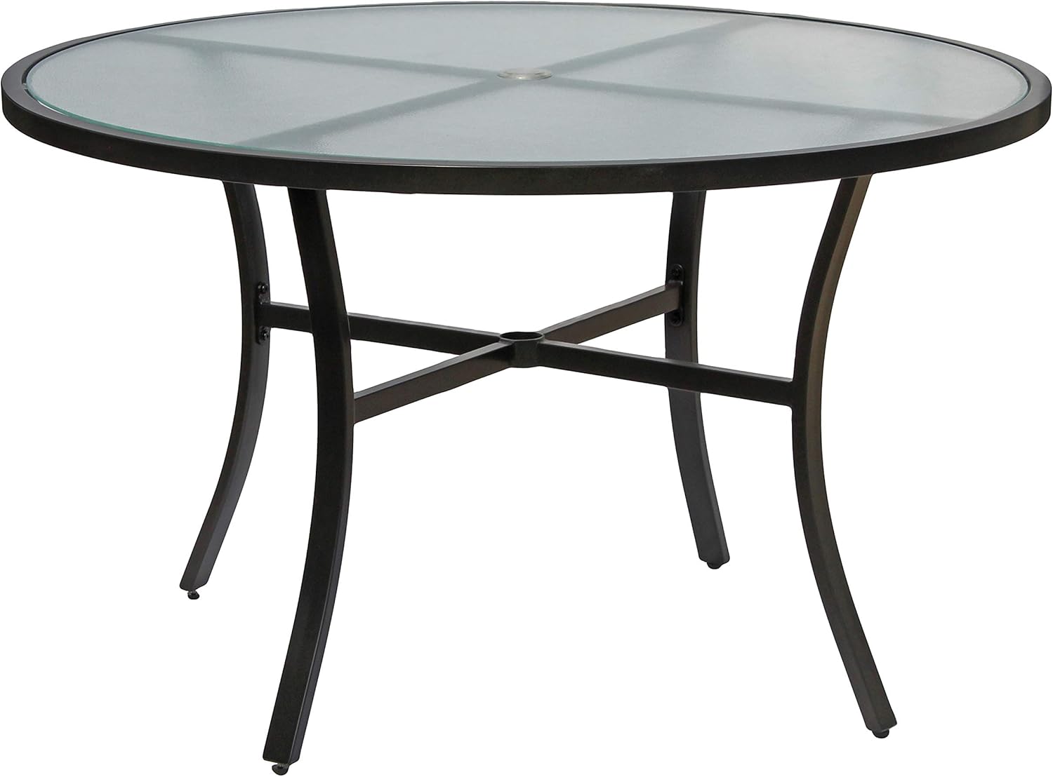 Amazon.com : Garden Elements Round Outdoor Patio Dining Table, Aluminum ...