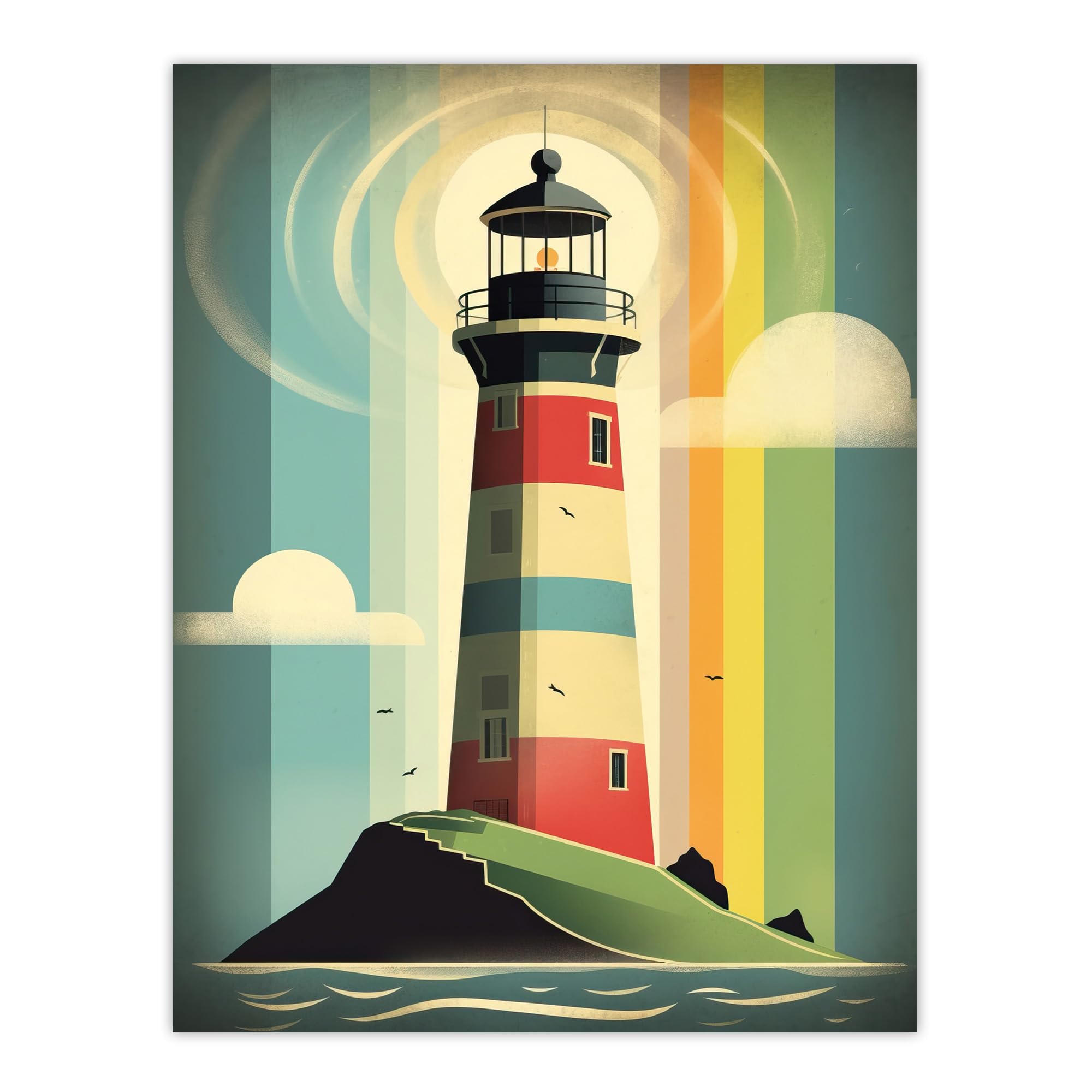 Lighthouse Modern Designs Lighthouse Canvas Wall Painting With 5