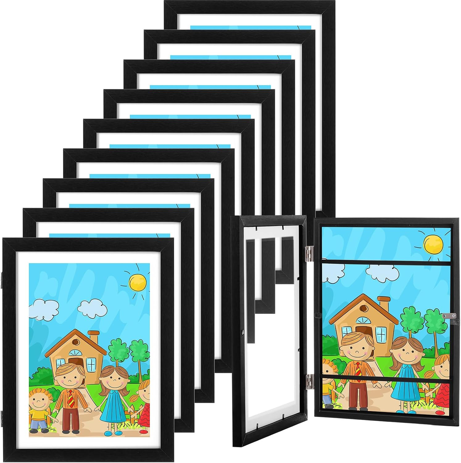 Amazon.com: Barydat 12 Pack Kids Artwork Frame Bulk 8.5 x 11'' Front ...