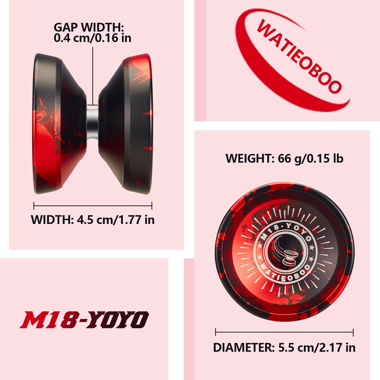 Snapklik.com : WATIEOBOO M18 Responsive Yoyo Professional, Responsive ...