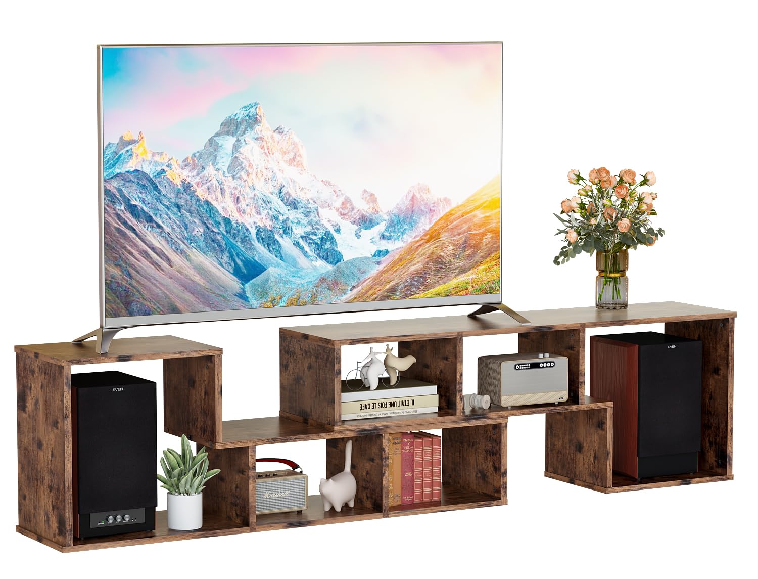 Snapklik.com : 2 Pieces Cube TV Stand, Free Combination Gaming ...