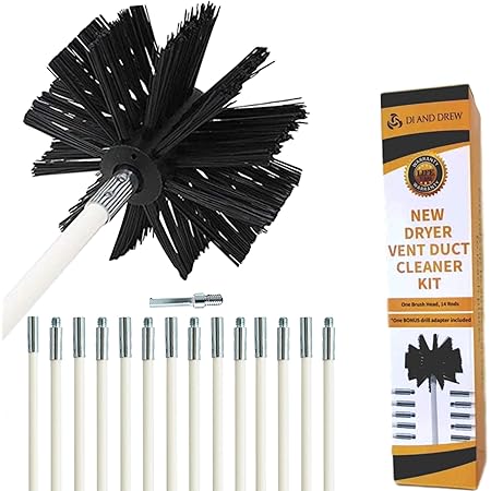 Amazon.com: Dryer Vent Cleaning Brush-(30-Feet) Effective Chimney Brushes Vent Trap Cleaner ...