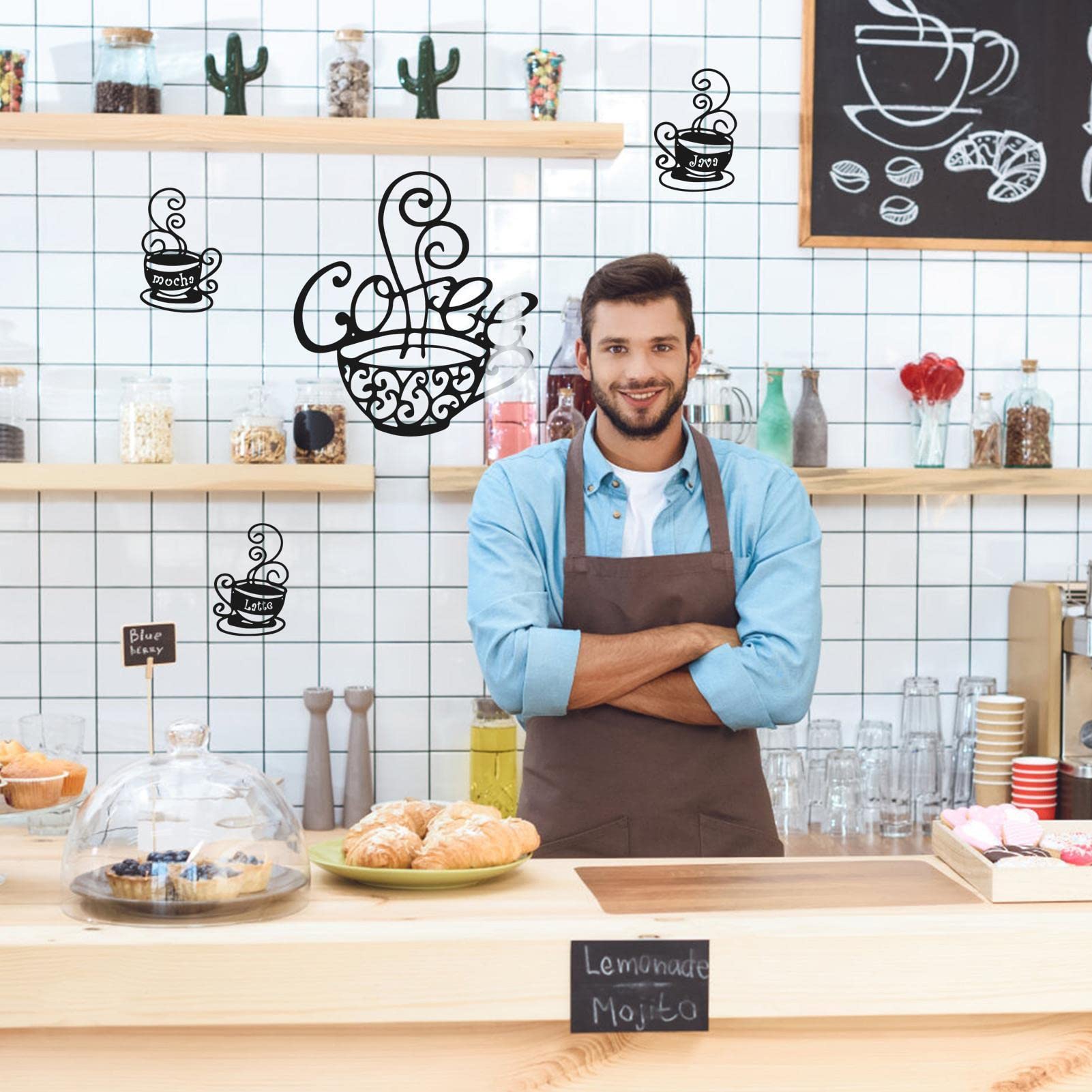 Coffee Cup Metal Wall Decor Modern Coffee Cup Metal Sign Cafe