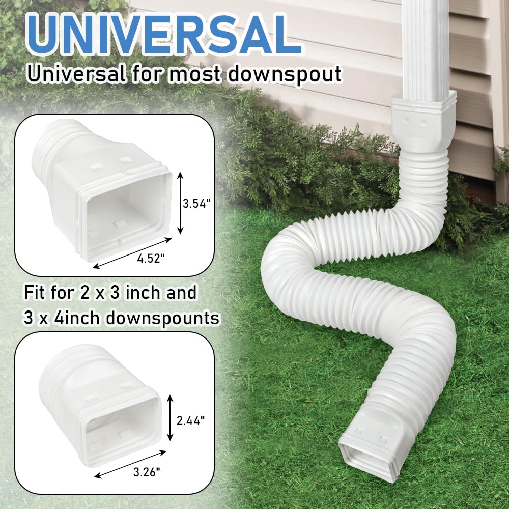 Downspout Diverter Flexible Gutter Downspout Extender Diverter Drainage ...