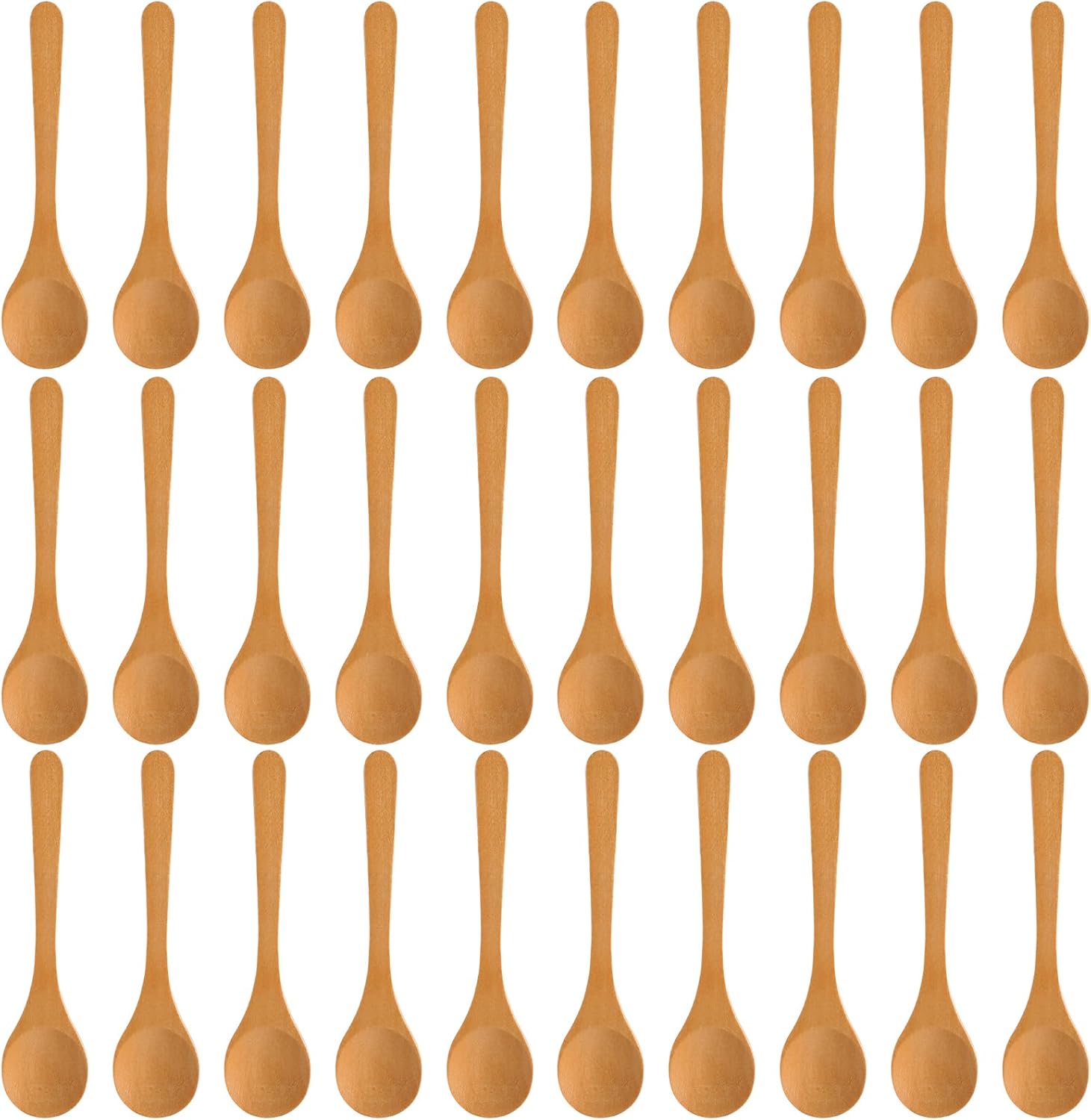 Amazon.com: jiebor 30Pcs Mini Small Wooden Spoons Tiny Wood Spoons Bulk ...
