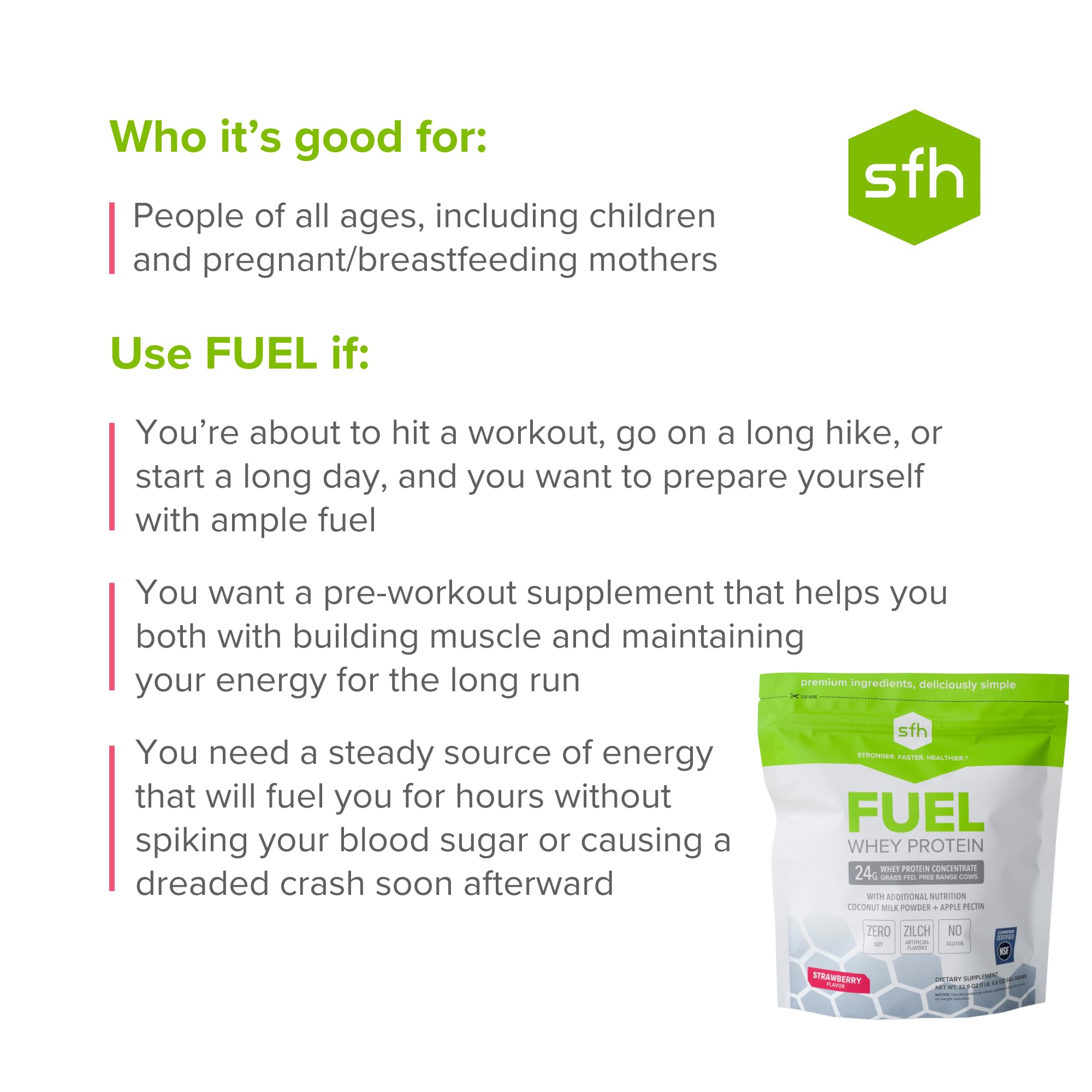 Snapklik.com : SFH Fuel Whey Protein Powder Great Tasting Grass Fed ...