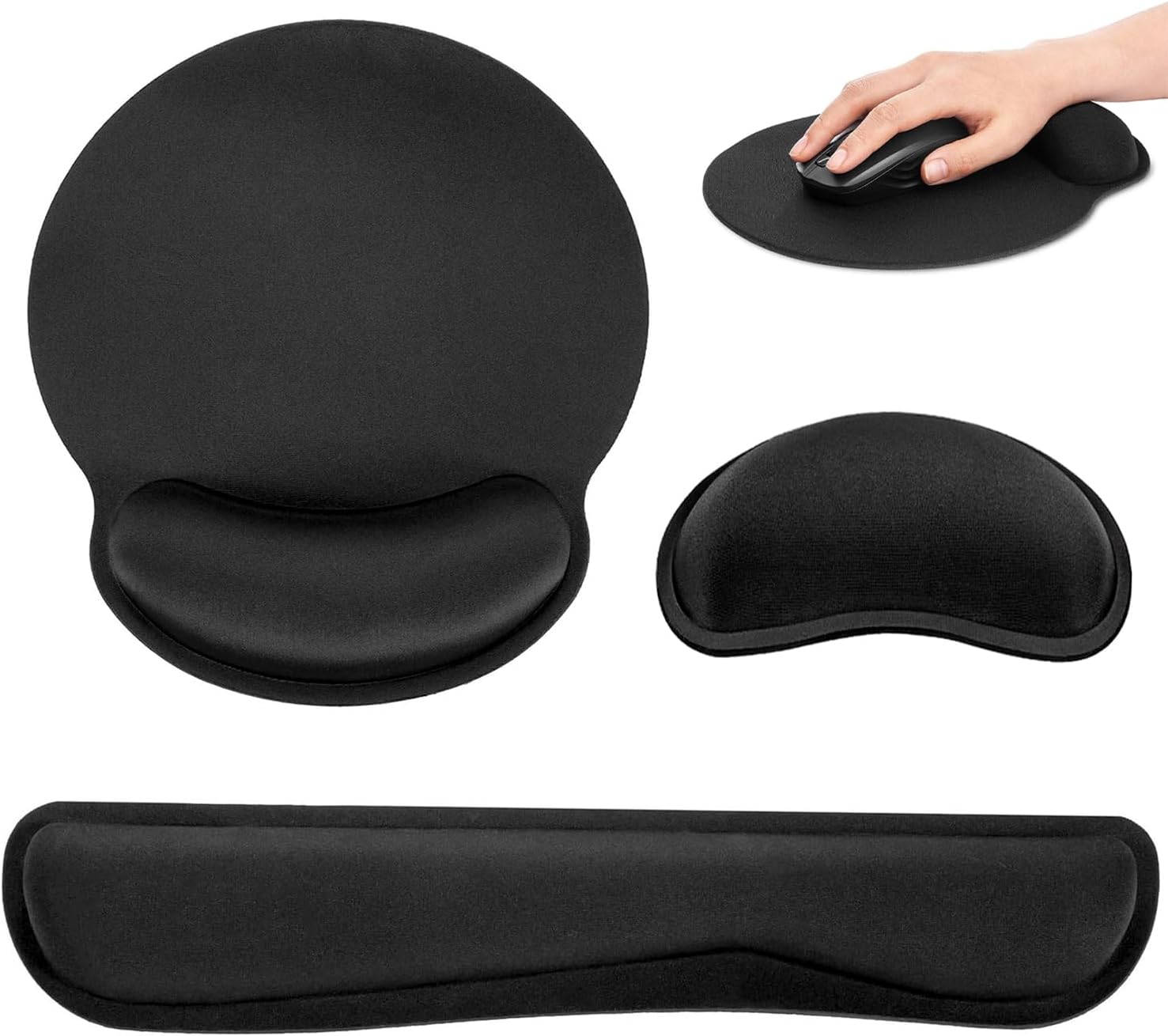 RabbitStorm Almohadilla para Mouse 3 pack, Reposa Muñecas Teclado ...