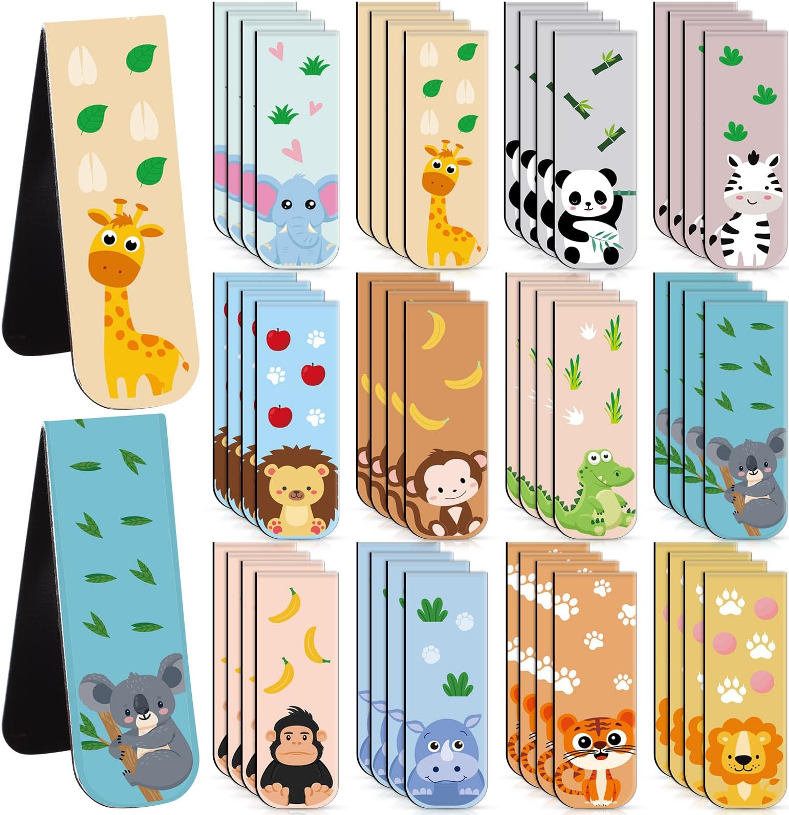 Amazon.com: Nezyo 48 Pcs Magnetic Bookmarks Cute Dogs Cats Magnet Page ...