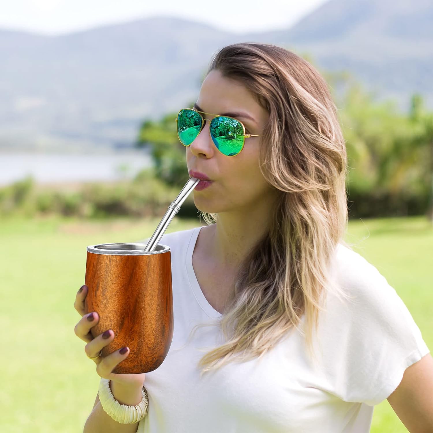 3 Packs Mate Cup and Bombilla Set, Including 12 oz Yerba Mate Cup ...