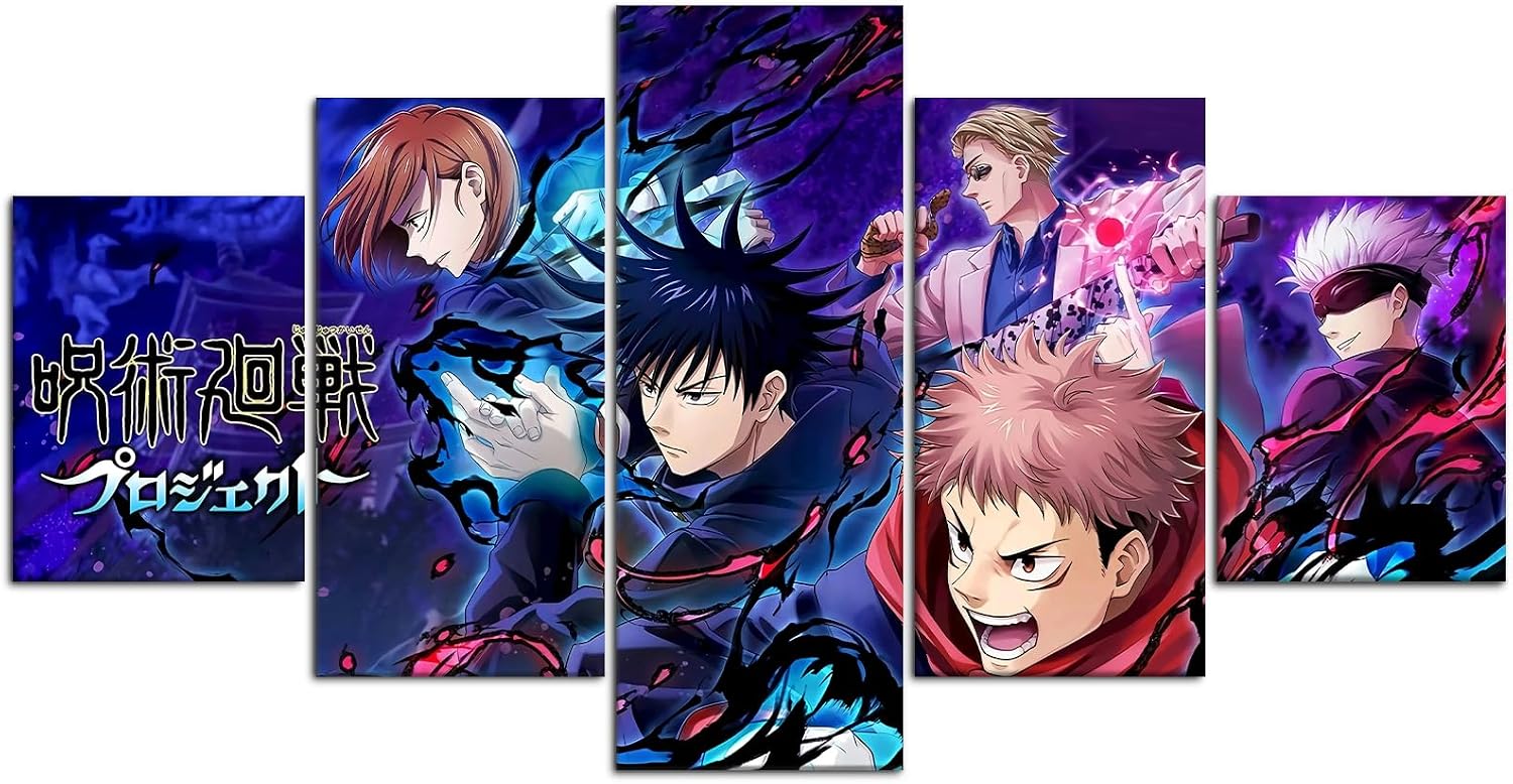 Amazon.com: YXRUIBB Japanese Anime Poster, Wall Art and Decor, 5 Piece ...