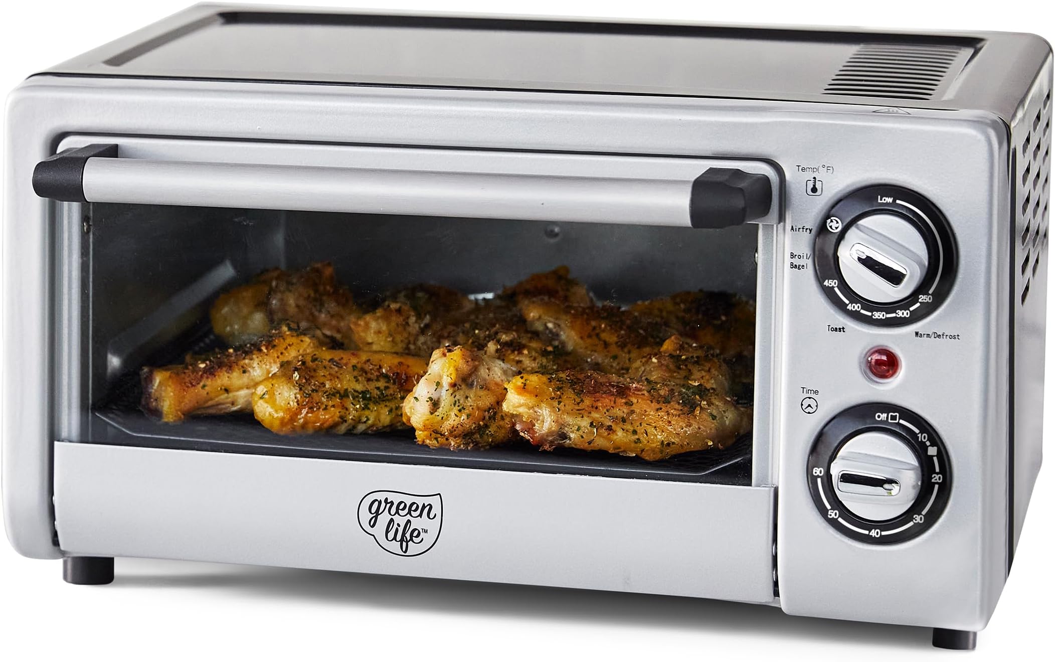 Amazon.com: GreenLife Countertop Toaster Oven Air Fryer Stainless Steel ...