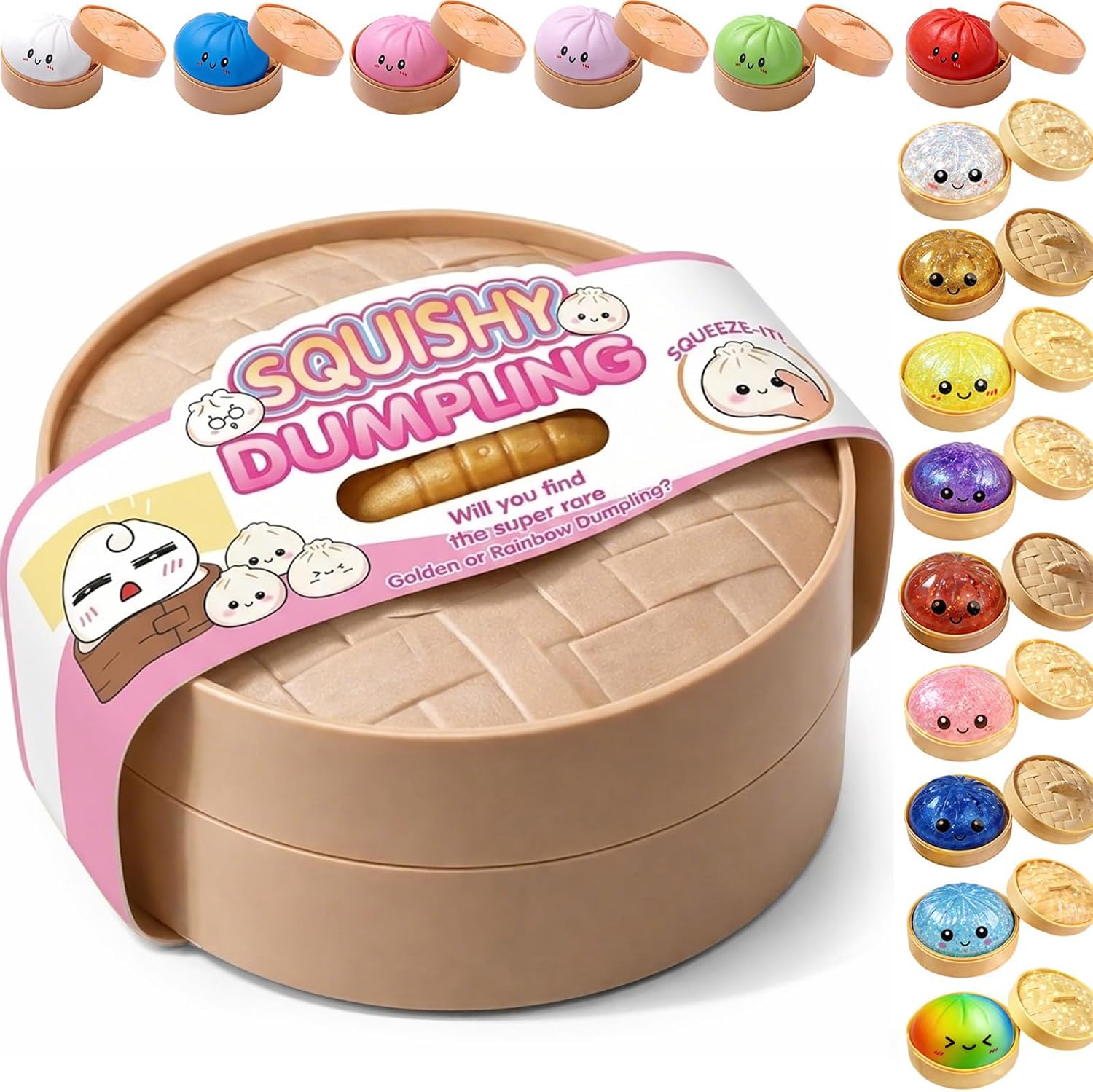 Amazon.com: Sparkle Dumpling Squishy - 2026 New Dumpling Squishy ...