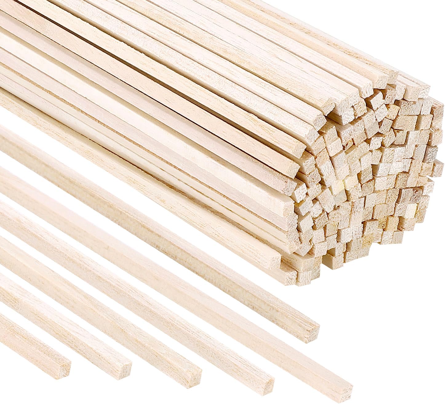 Amazon.com: DIYEAH 215 Pcs Wooden Dowel Rods Balsa Wood Sticks Square ...
