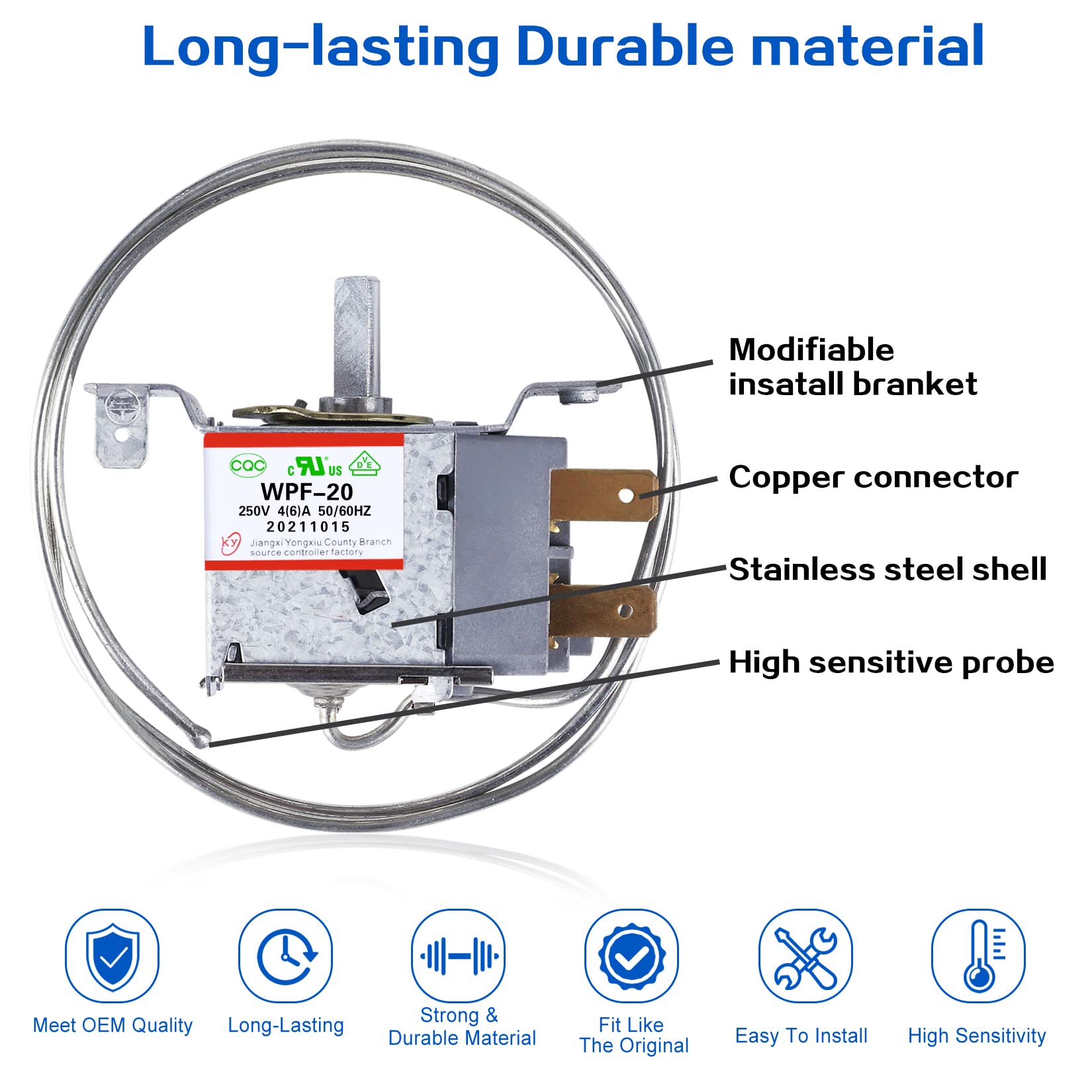 Snapklik.com : Mini Fridge Thermostat, Universal WPF-20 Freezer ...