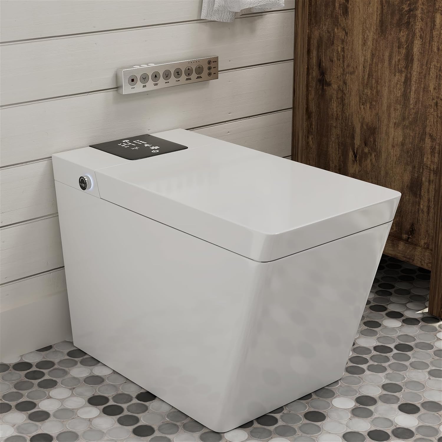 Smart Bidet Toilet for Bathroom with Remote Control, Modern Intelligent ...
