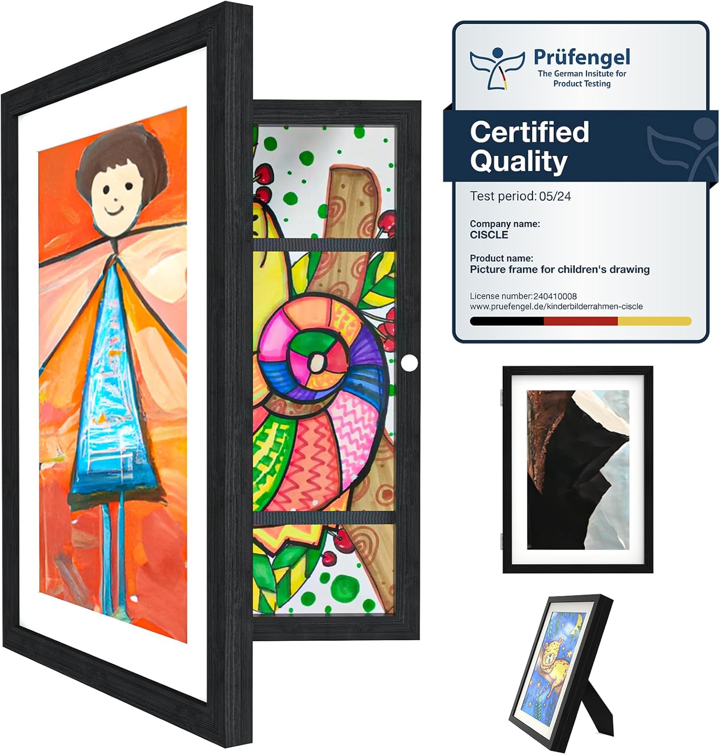 Ciscle Kids Art Frames, 1 Pack A4 Fillable Front Opening Photo Frames ...