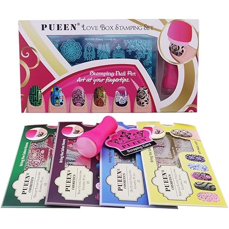 Amazon.com : PUEEN Nail Art Stamping LOVE BOX II 02-4 Lover Collection ...