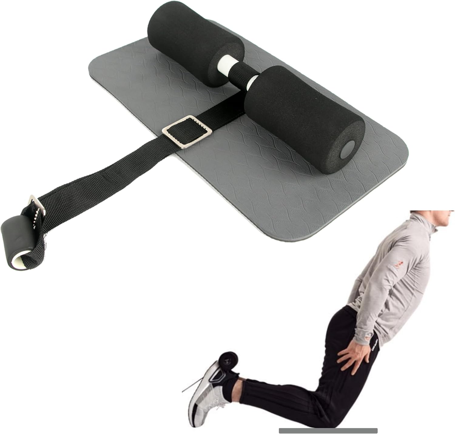 Amazon.com : Nordic Strap Hamstring Curl Machine, Adjustable Sit Up ...