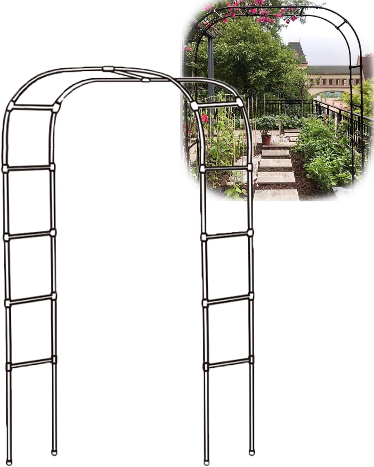 Amazon.com : Garden Arch Entrances,Rose Arbor,Garden Trellis Pergola ...