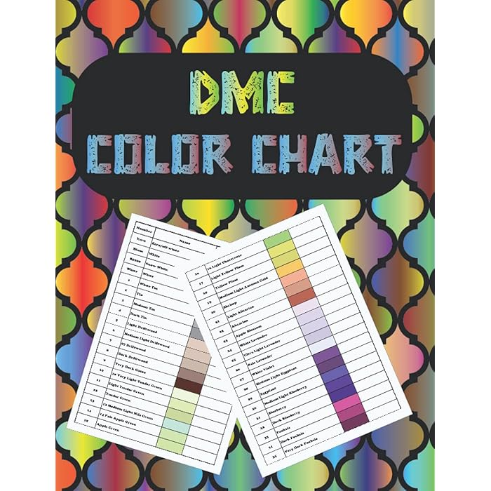 Buy DMC color chart: Full threads color chart DMC named and numbered ...