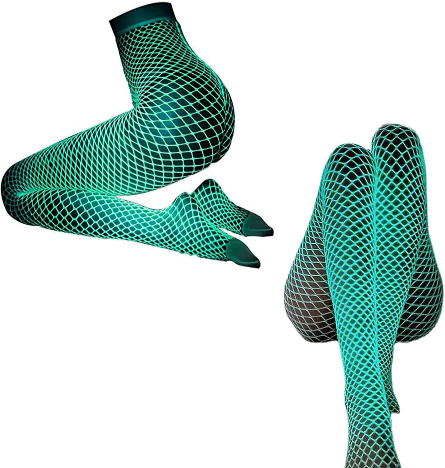 Luminous Fishnet Stockings, Glow in The Dark Fishnet Stockings, High ...