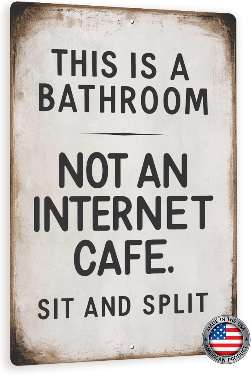 Amazon.com: Funny Bathroom Sign 8x12 - 'This is a bathroom. Not an ...