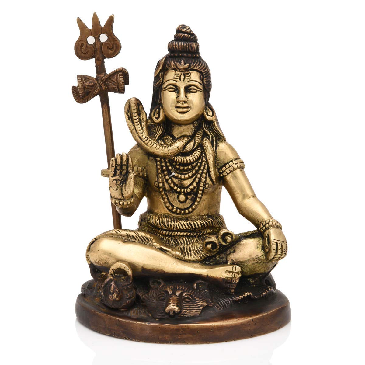 Buy THC- Astadhatu (8 Metals) Mixed 100% Pure Brass Made Lord Shiva ...