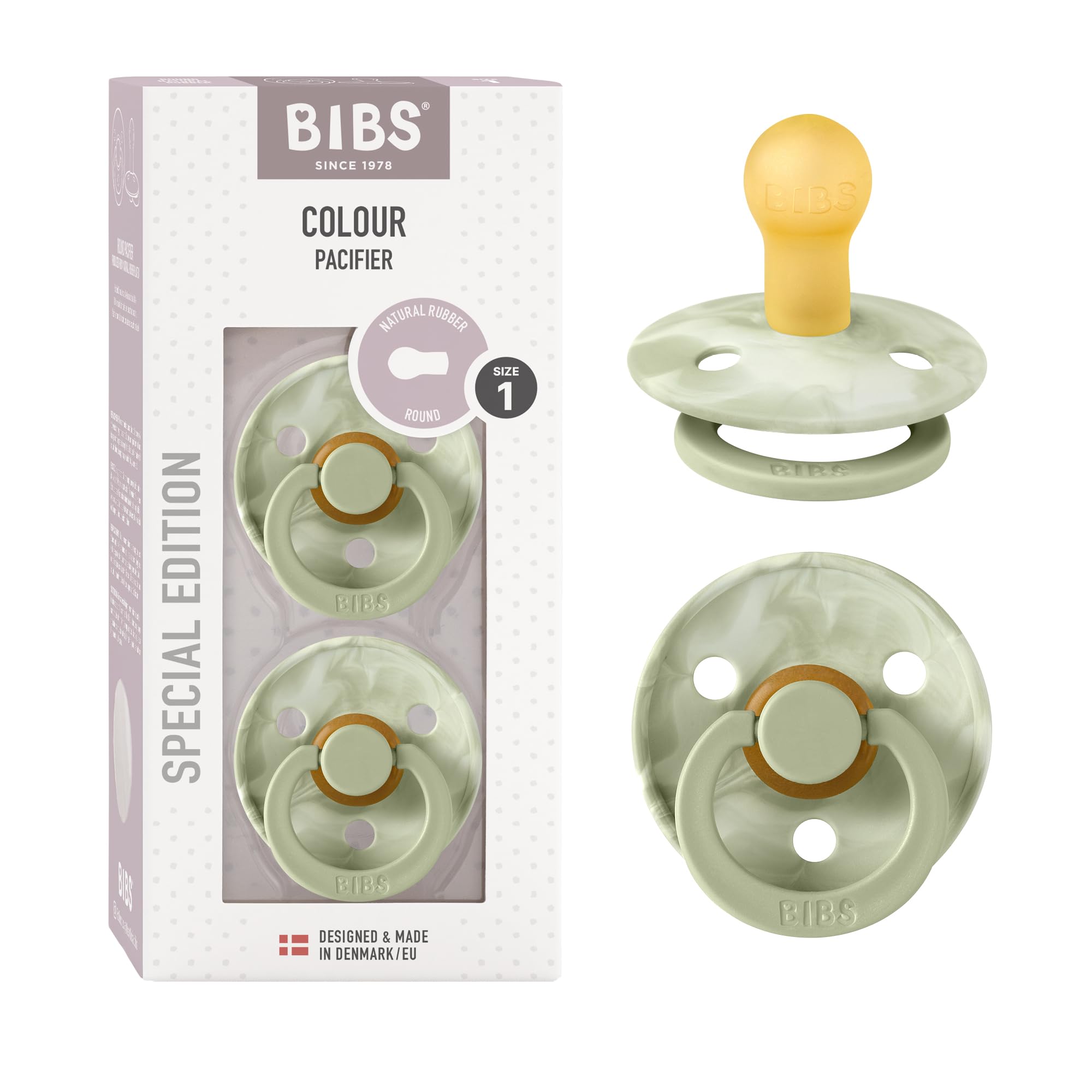 Snapklik.com : BIBS Tie-Dye Baby Pacifier BPA-Free Natural Rubber Baby ...