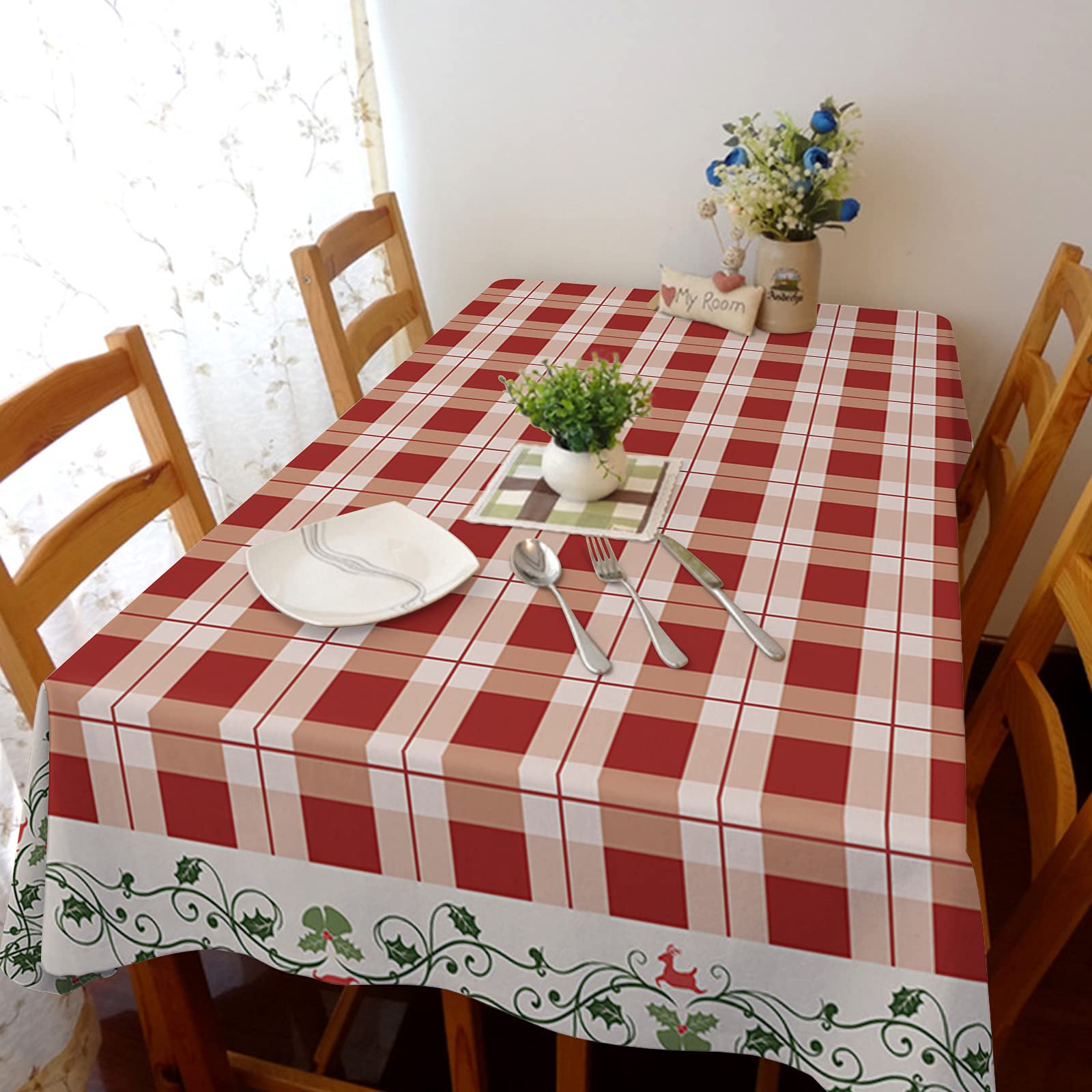 Red Checkered Tablecloth Border