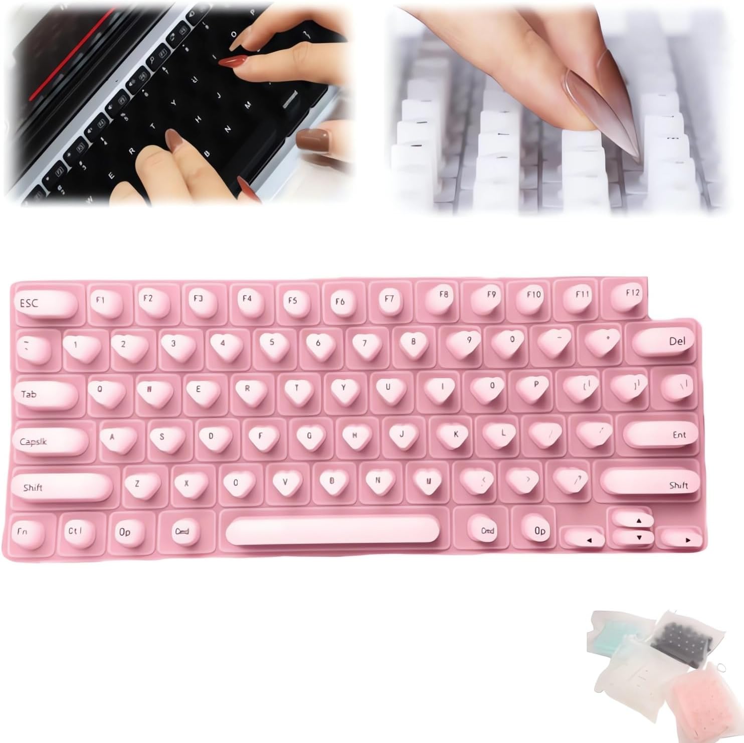 Amazon.com: Keyboard Film for Nail Art, Silicone Raised Keyboard ...