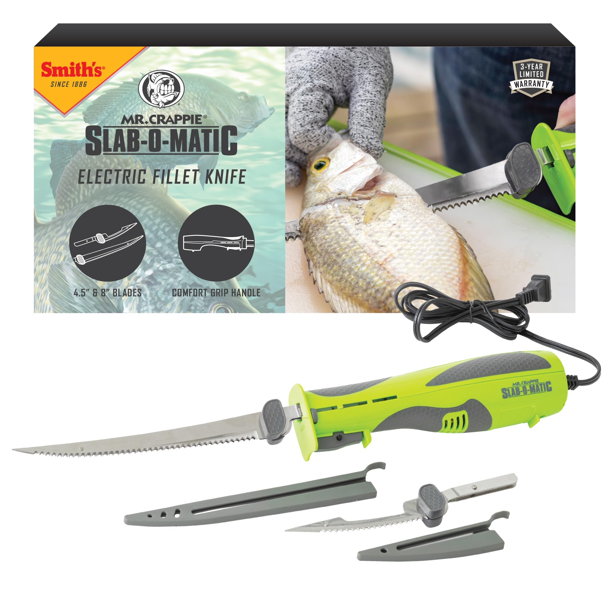 Snapklik.com : Smiths Mr Crappie Slab-O-Matic Electric Fillet Knife ...