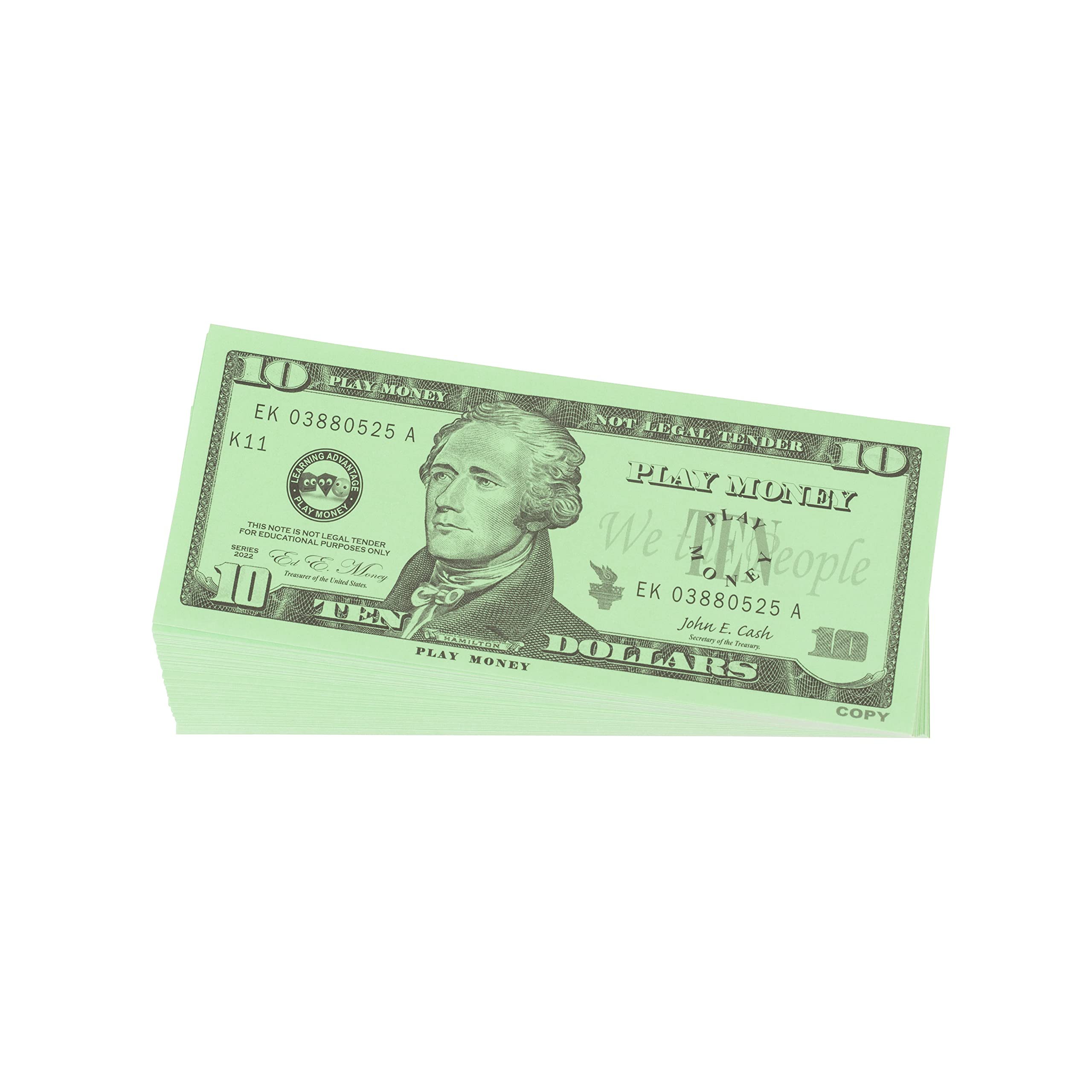 Snapklik.com : LEARNING ADVANTAGE Ten Dollar Play Bills - Set Of 100 10 ...