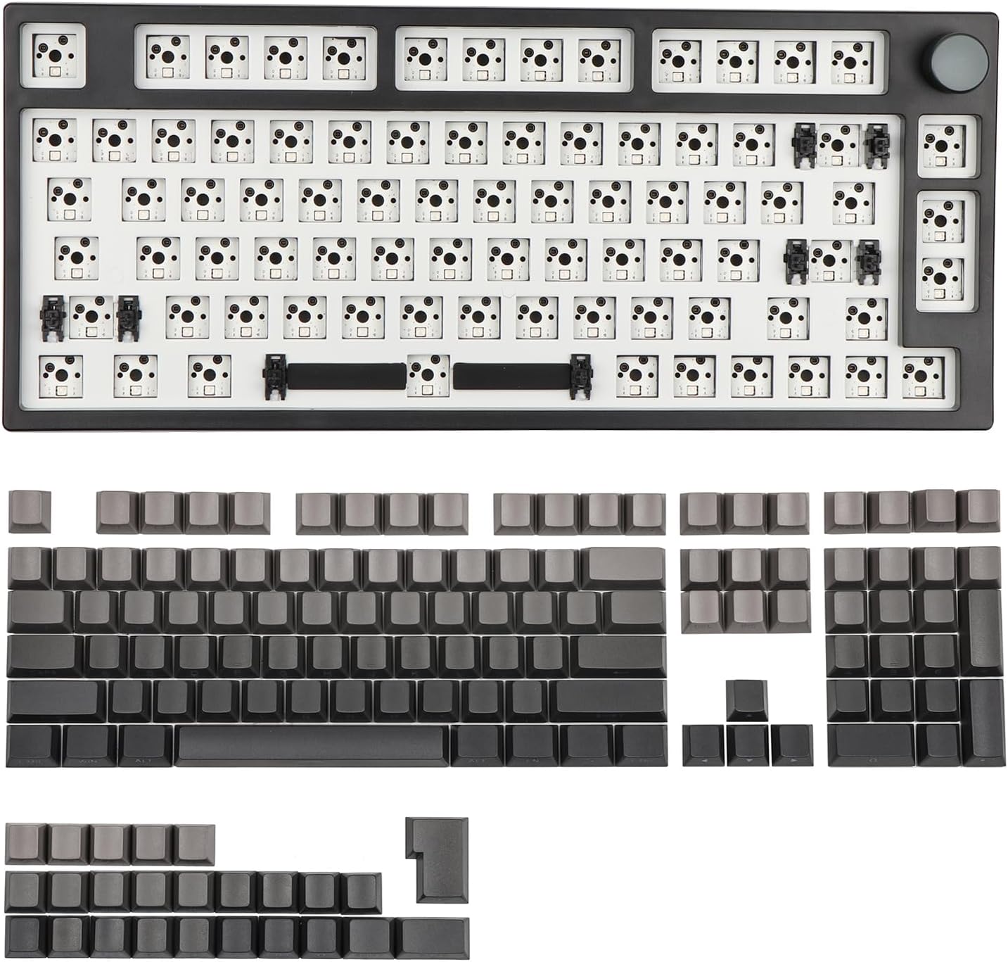 Amazon.com: EPOMAKER TH80 Pro Barebones Keyboard Kit+Smokey Grey 33-Key ...