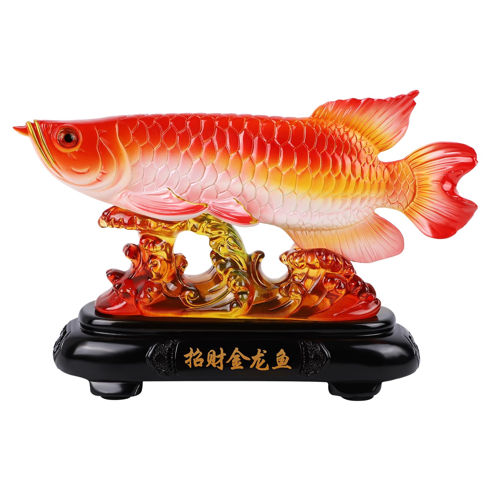Amazon.com: Jidaonop Chinese Feng Shui Lucky Fish Decor, Arowana Feng ...