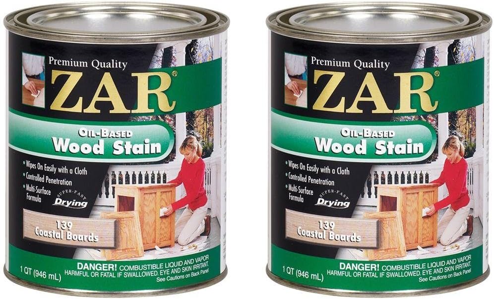 Amazon.com: ZAR 139 1-qt. Country White/Coastal Boards Wood Stain (2-Pack)