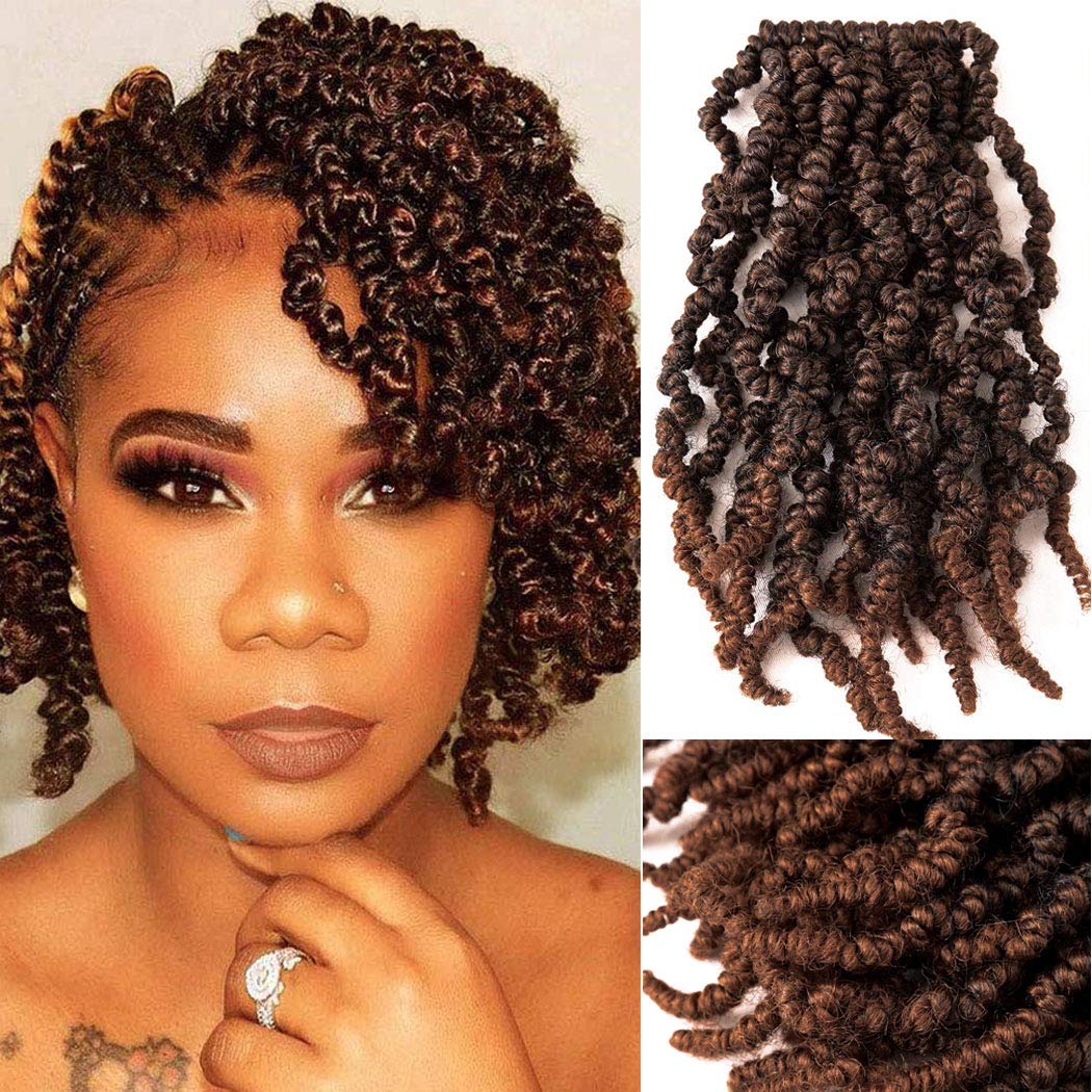 Pre Twisted Spring Crochet Hair Synthetic Bomb Twist Braids Hair ...
