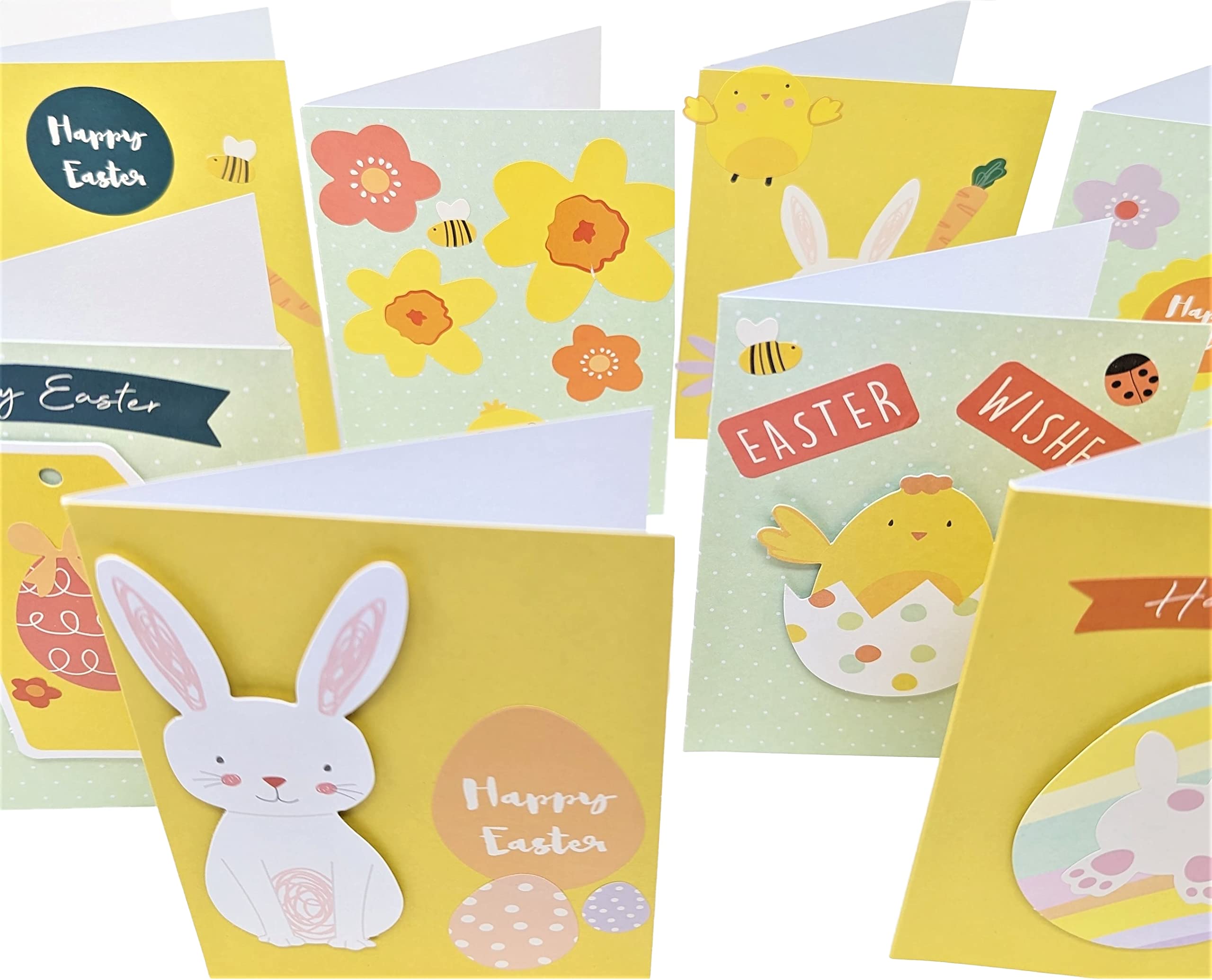 Make 8 Easter Cards - Craft Kit - Blank Cards, Stickers & Envelopes ...
