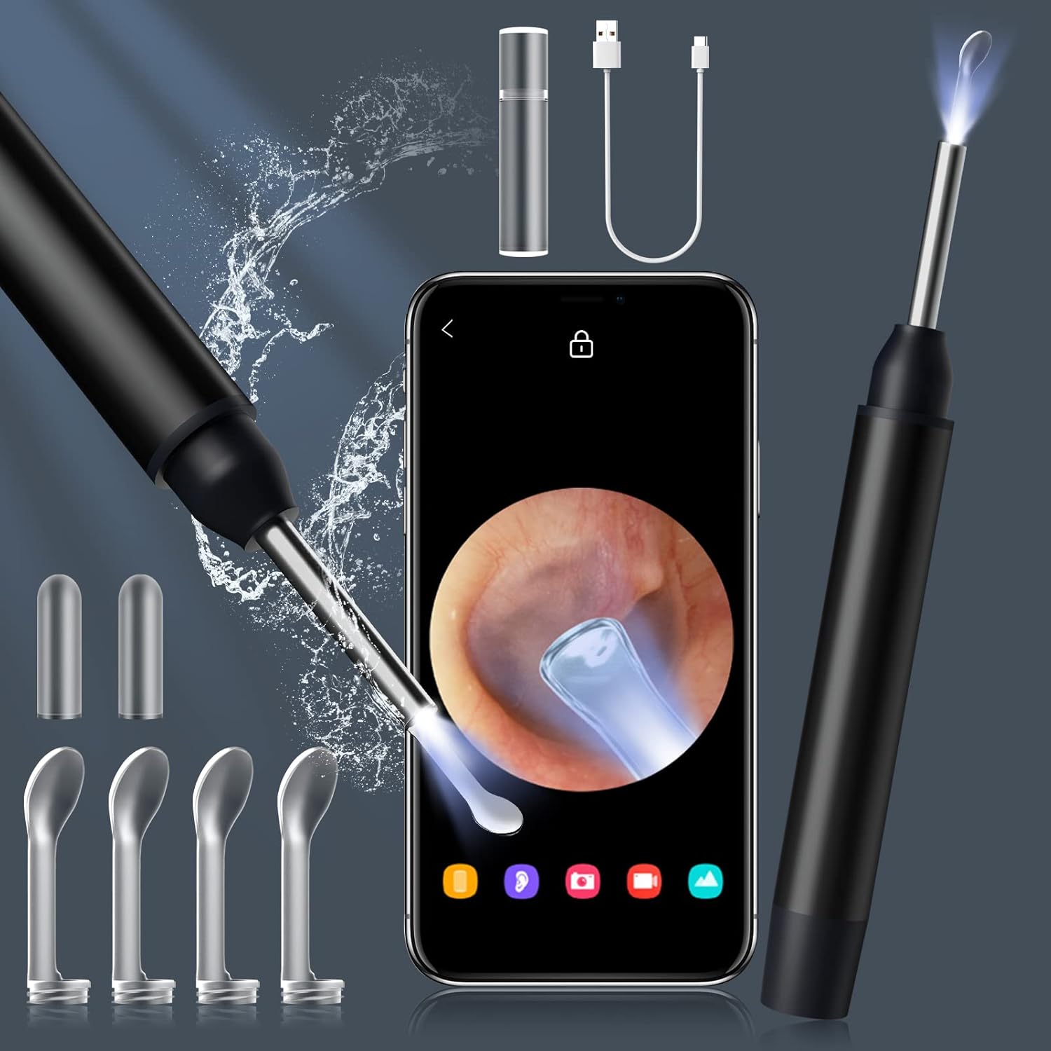 Amazon.com: Ear Wax Removal Tool Wireless, Upgrade 1296P HD Ears ...