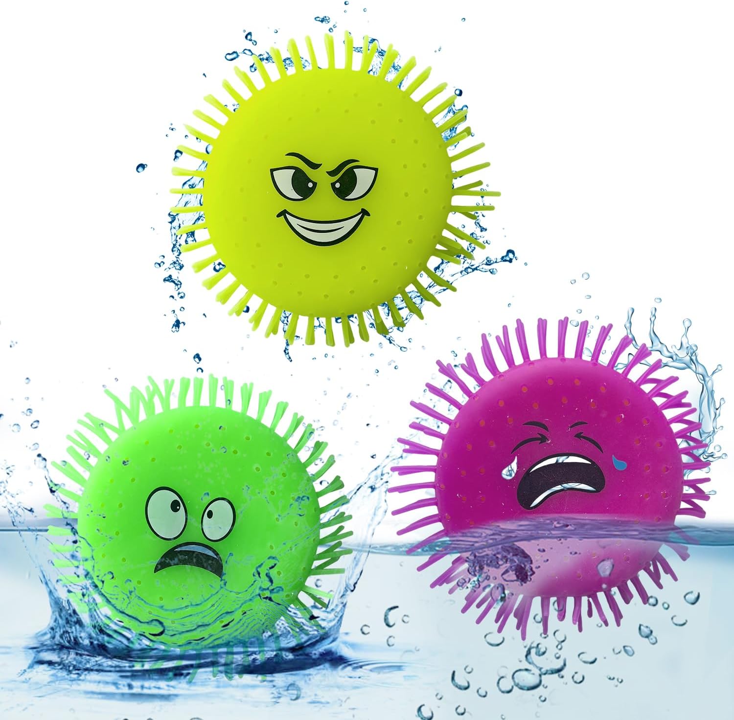 YumSur Water Flying Disc Toys, Set of 3, Splashingfor Kids in Bright ...