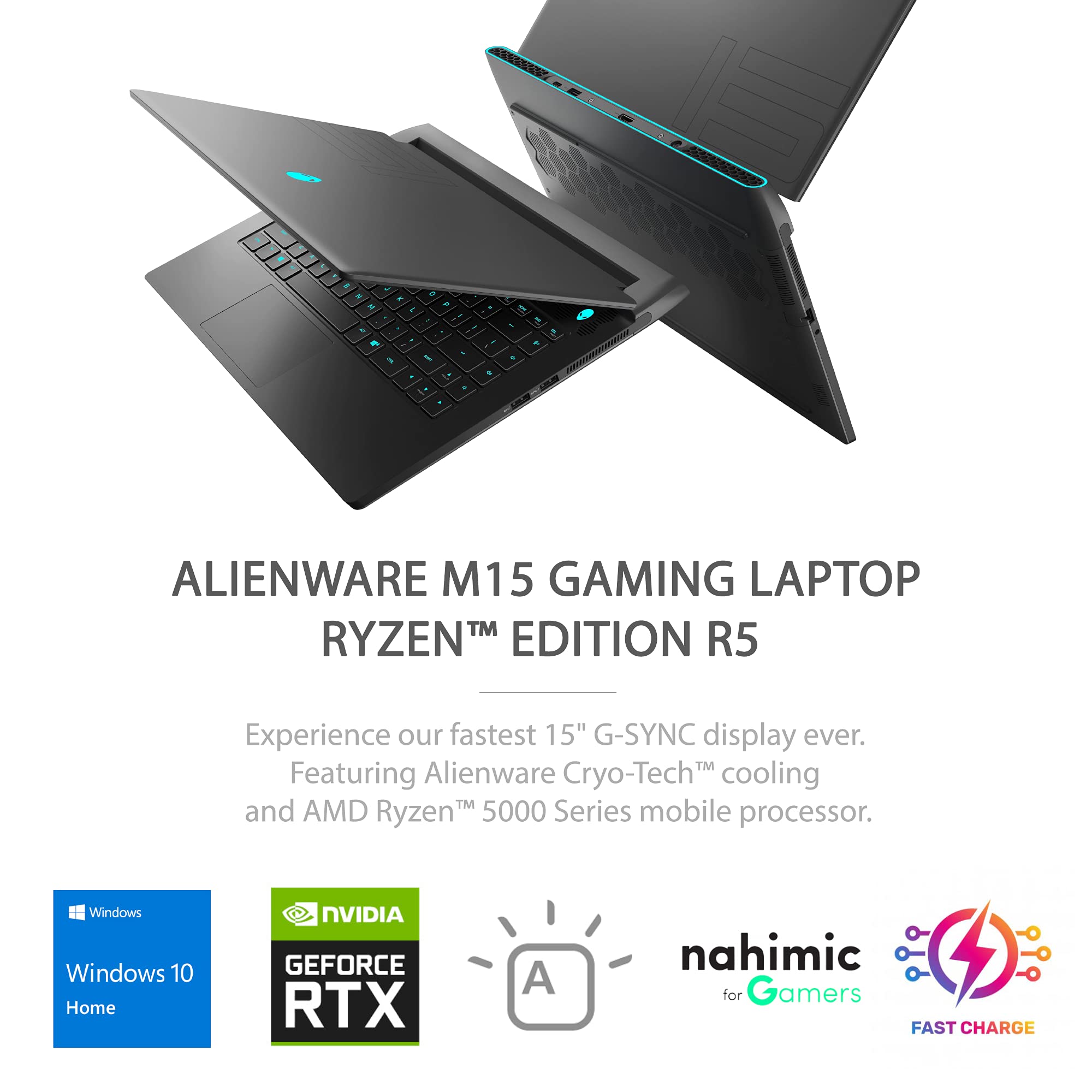 Buy Alienware 2021 M15 Ryzen Edition Gaming Laptop, 15.6" FHD 165Hz 3ms ...