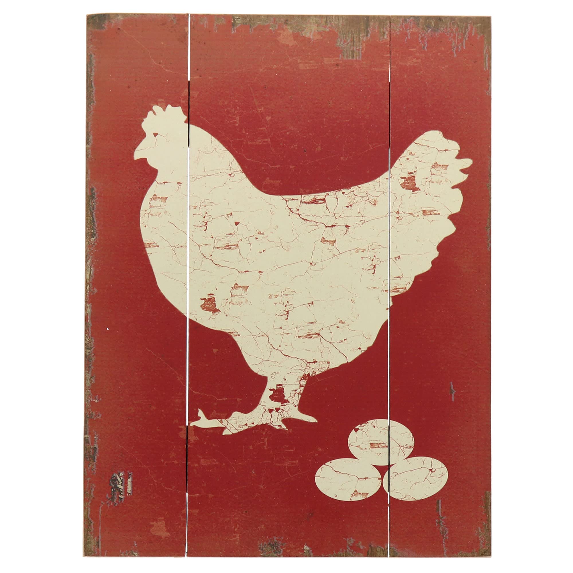White Hen With Eggs