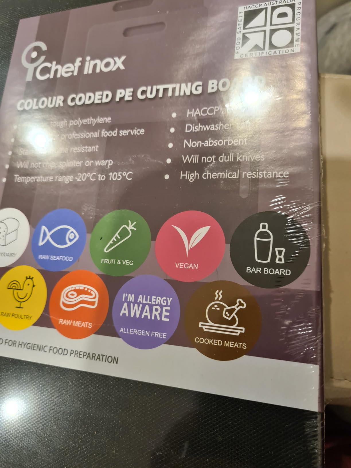 Chef Inox Polypropylene Cutting Board with Handle, 300 mm x 450 mm x 12 ...